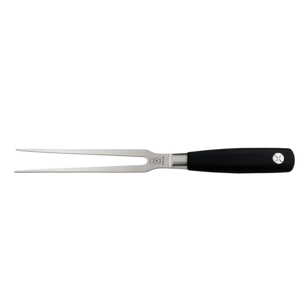 Mercer Culinary Genesis Steel/Black Forged Straight Fork, 7 inch