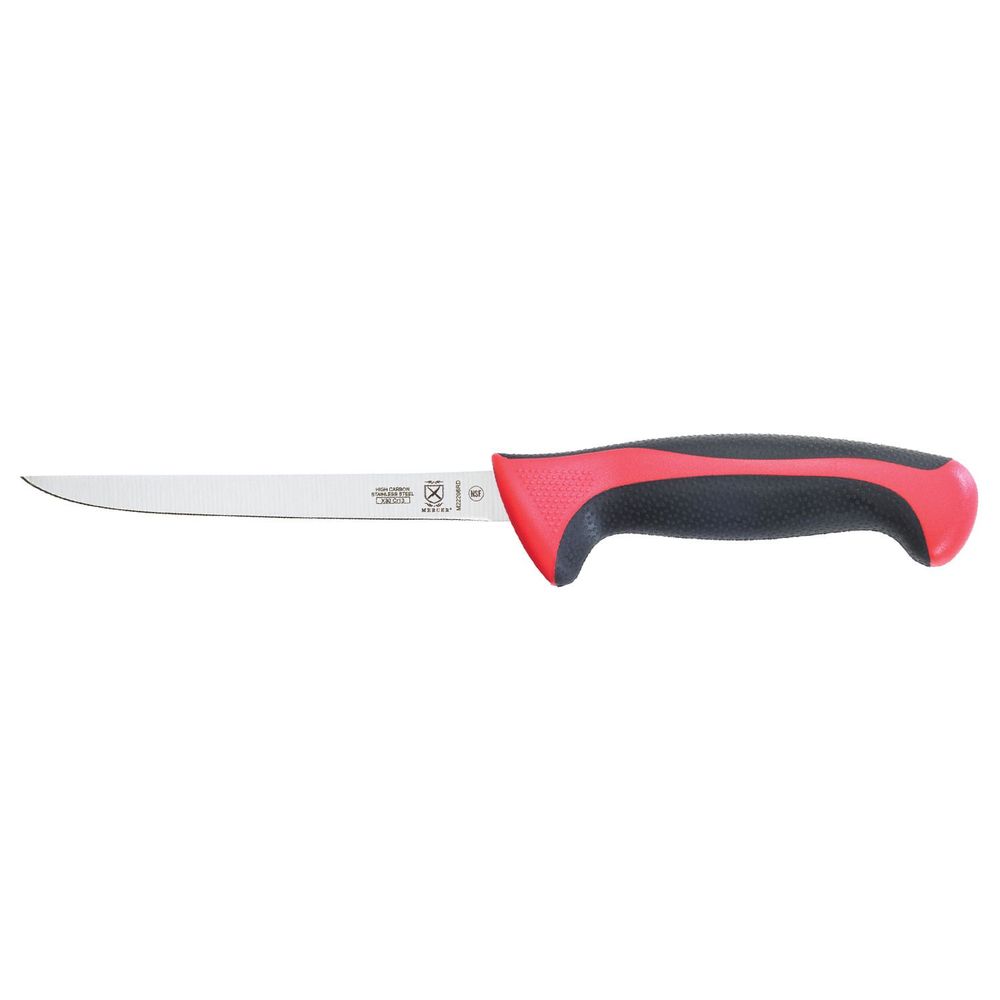 Mercer Culinary Millennia Red Narrow Boning Knife, 6 inch