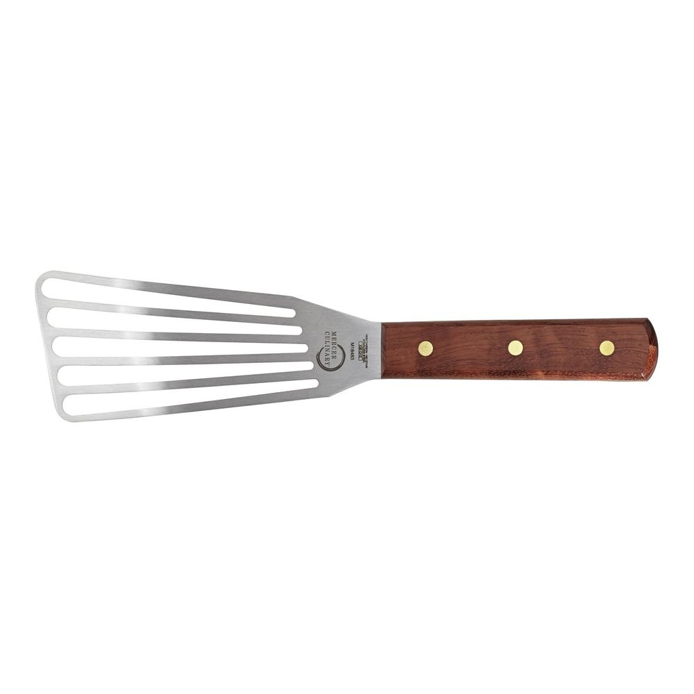 Mercer Culinary Praxis Brown Rosewood Handle Fish Turner, 6 x 3 inch