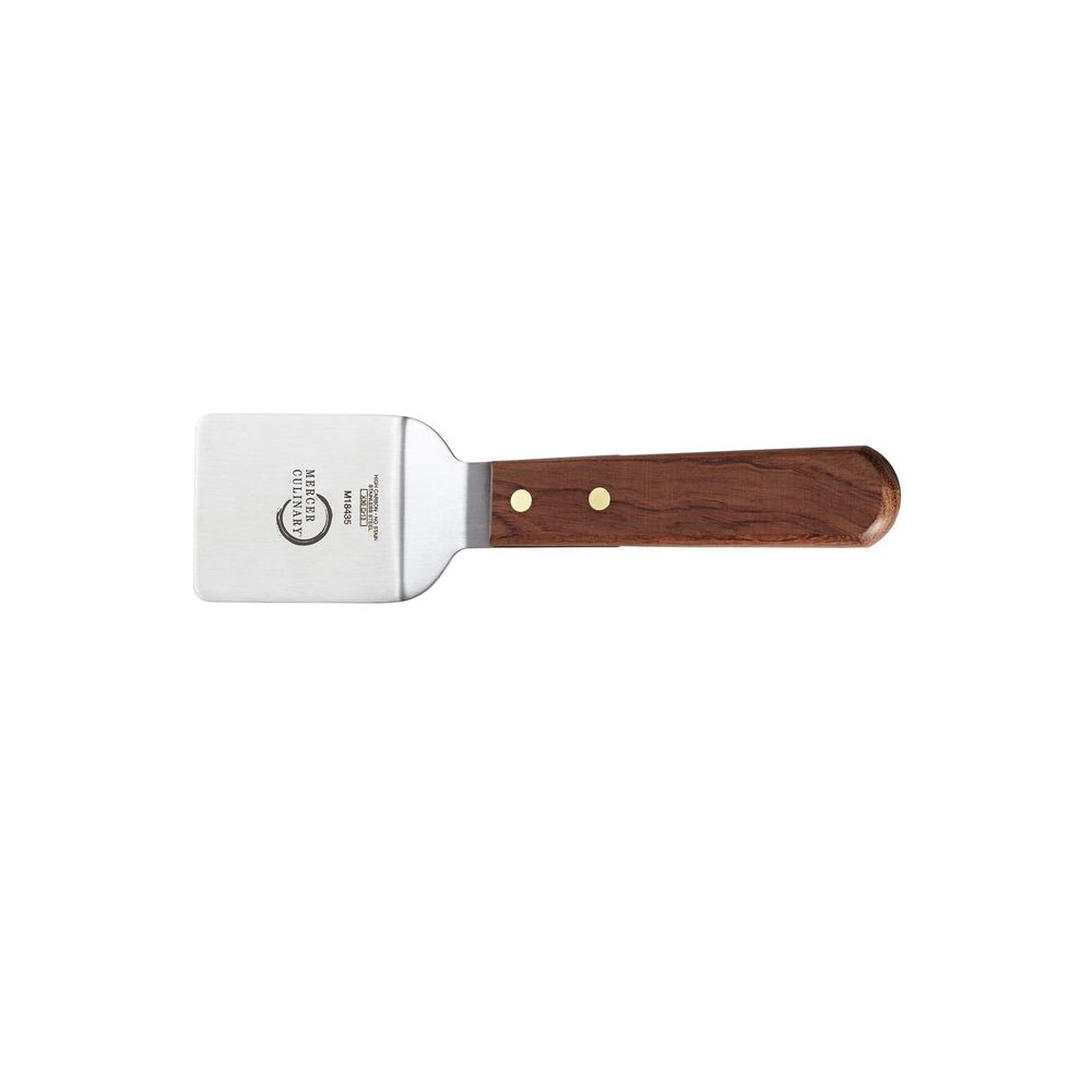 Mercer Culinary Praxis Brown Rosewood Handle Mini Turner, 2.5 x 2.5 inch