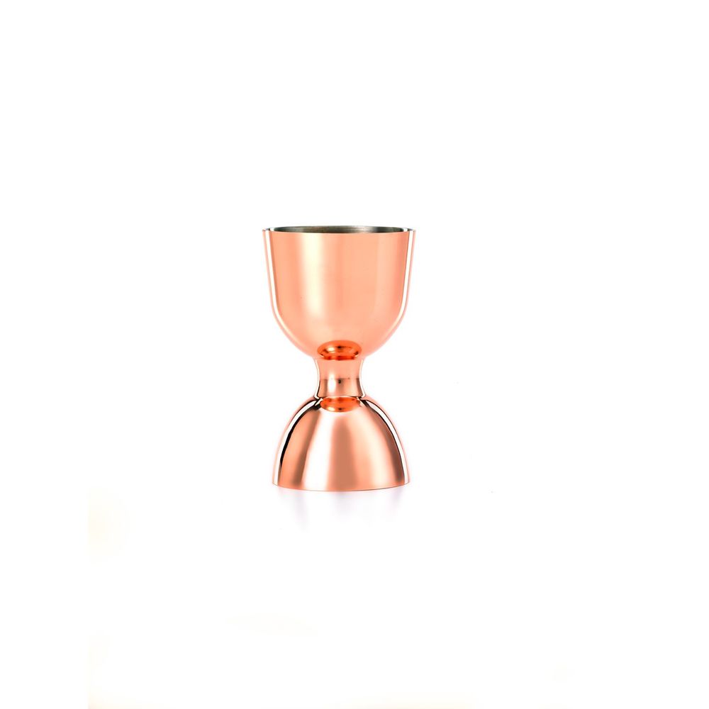Barfly Copper Plated Heavy-Duty Straight Rim Bell Jigger, 1 x 2 Ounce