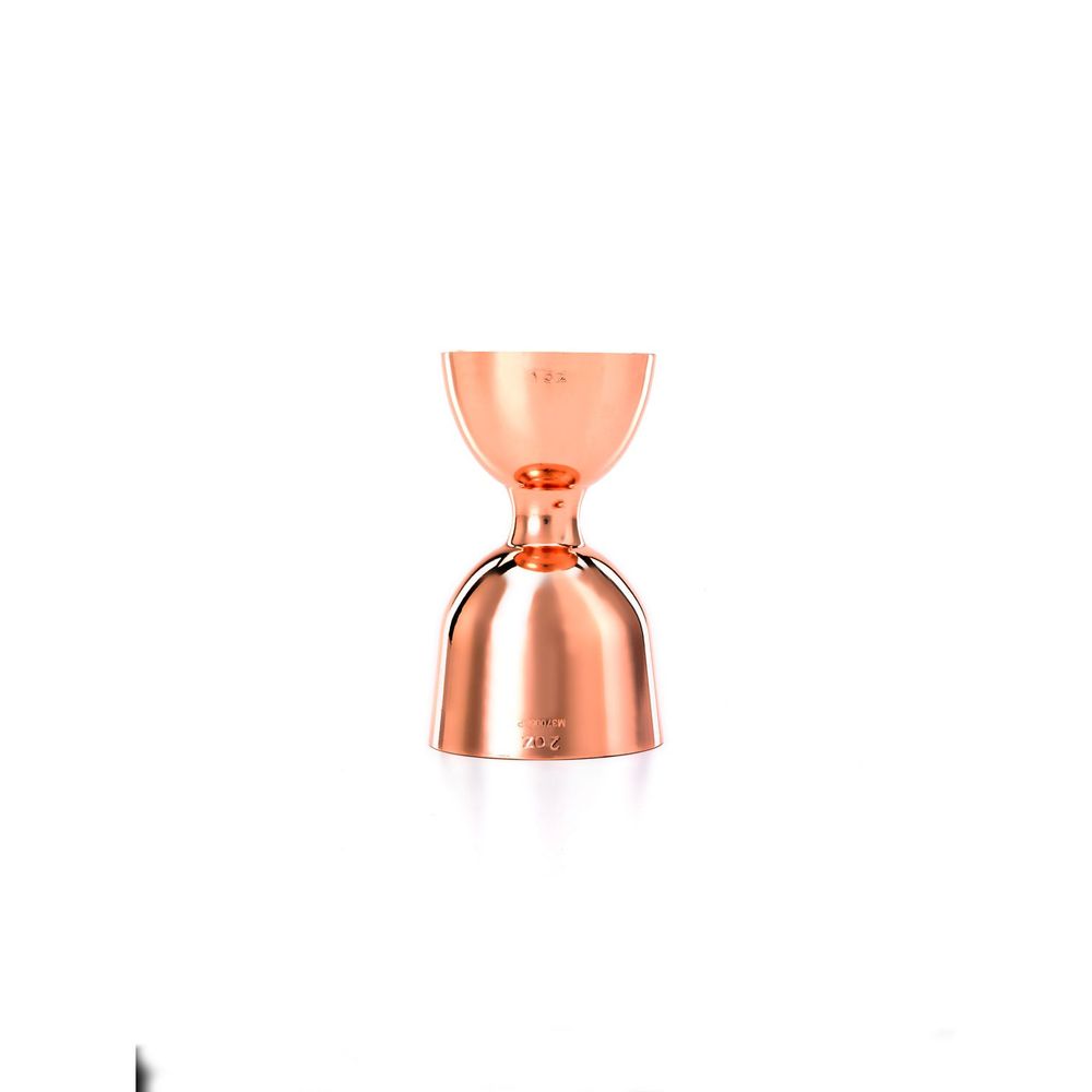 Barfly Copper Plated Heavy-Duty Straight Rim Bell Jigger, 1 x 2 Ounce ...