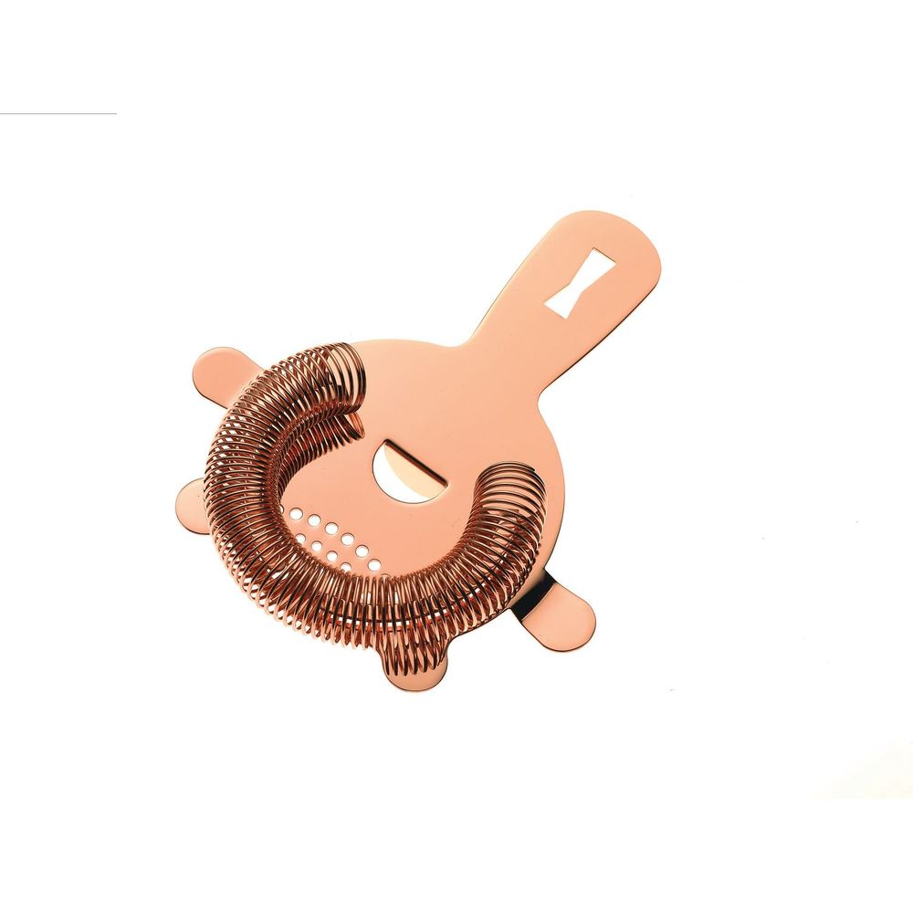 Barfly Copper Plated Heavy Duty 4 Prong Spring Bar Strainer, 5 5/8 inch ...