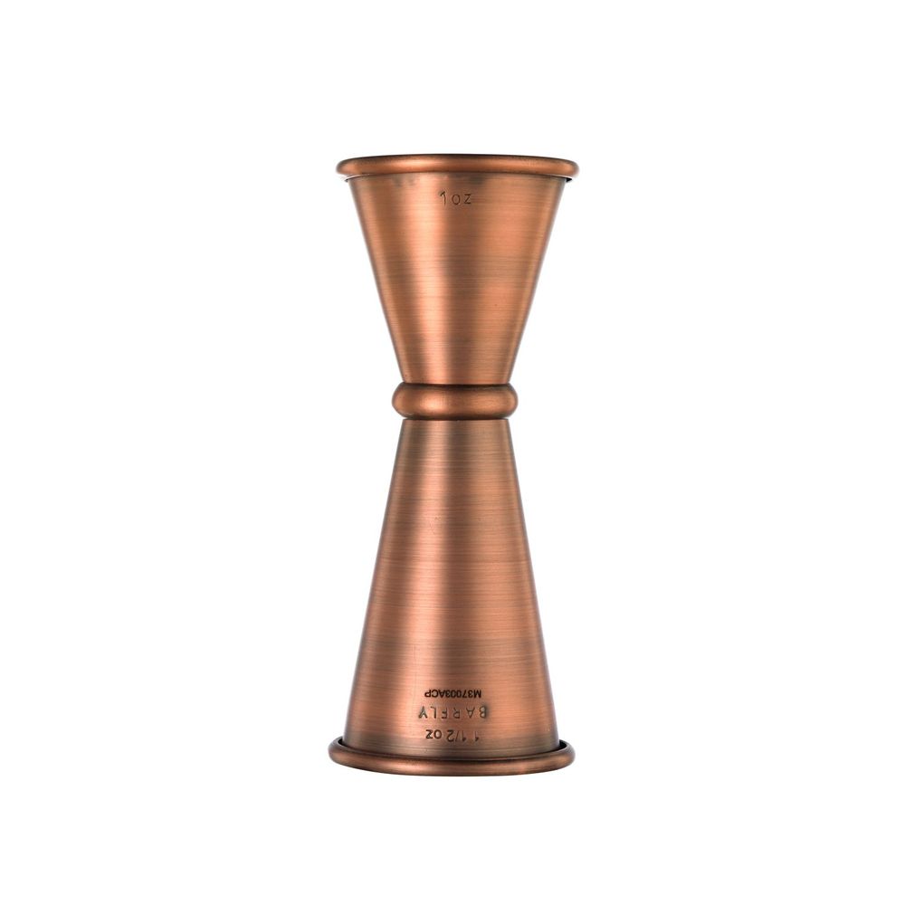Barfly Antique Copper Japanese Style Jigger, 1 x 1 1/2 Ounce