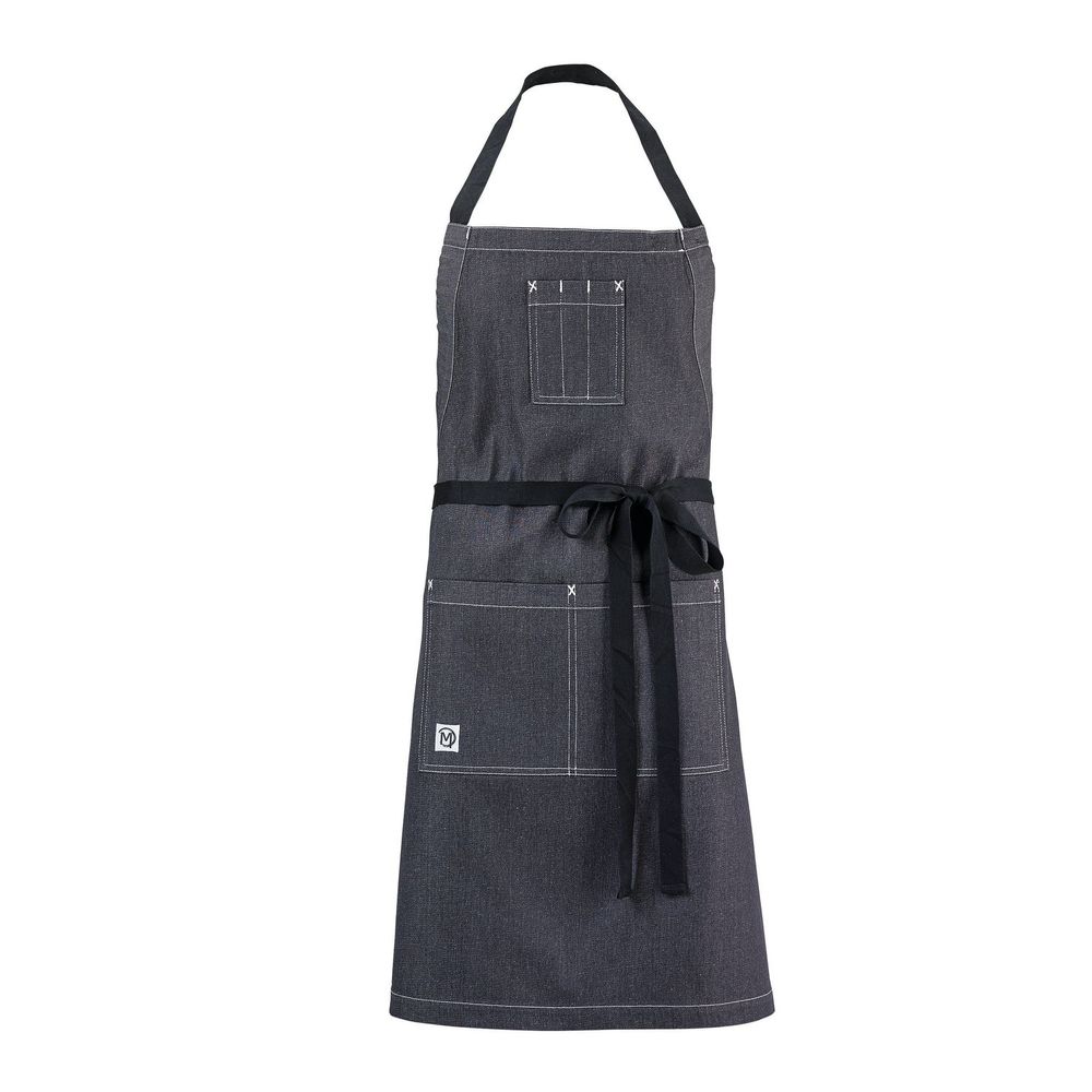 Mercer Culinary Metro Edge Server Scout Charcoal Gray Bib Apron