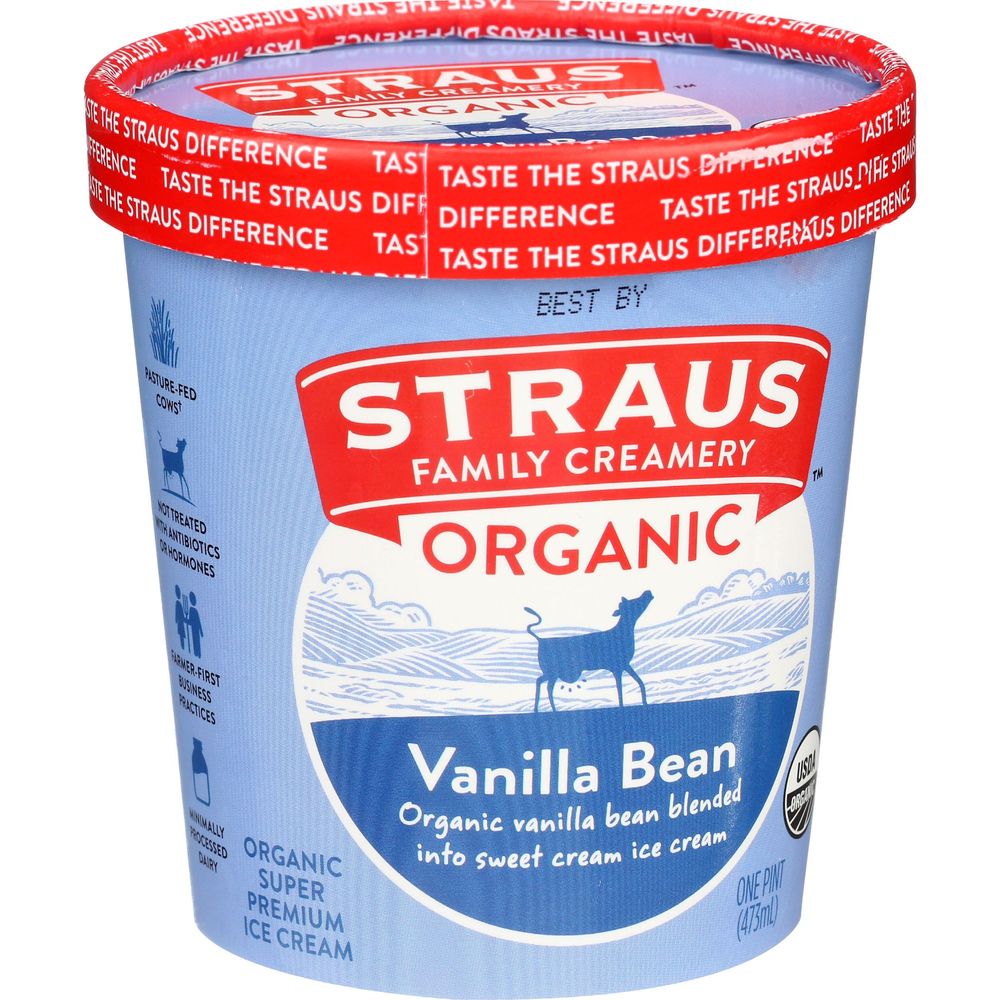 Straus Family Creamery Organic Vanilla Bean Ice Cream | FoodServiceDirect