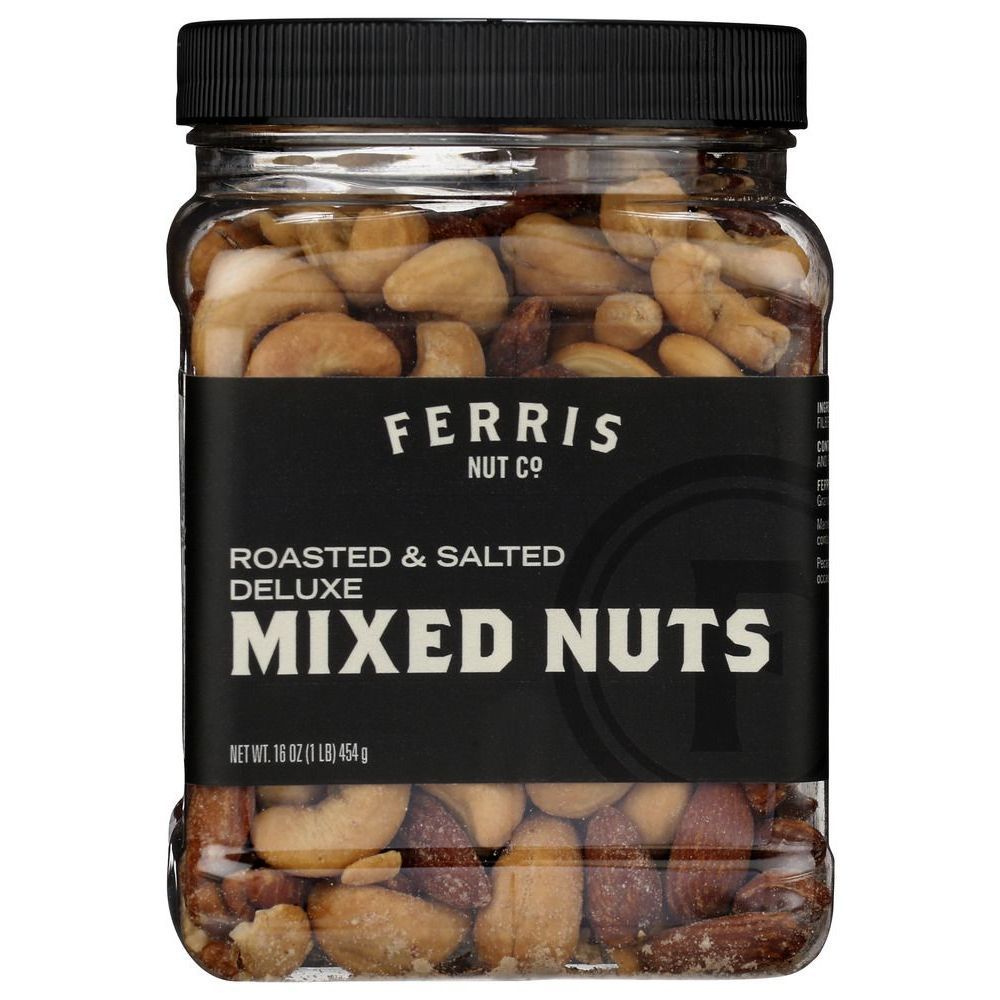 Ferris Coffee and Nut Deluxe Roasted Salted Mixed Nuts, 16 Ounce -- 12 ...