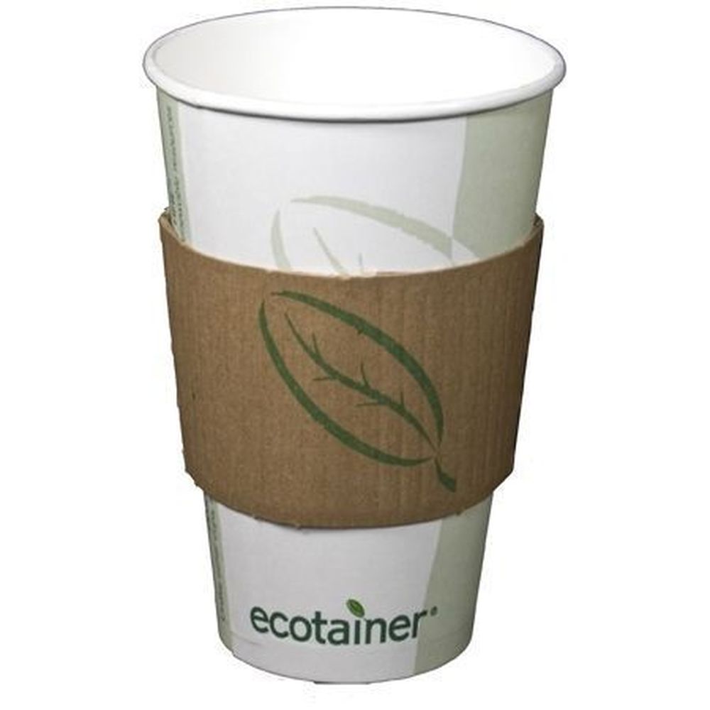 Graphic Packaging Cup Buddy Kraft Ecotainer Hot Cup Sleeve Fits 10 and ...