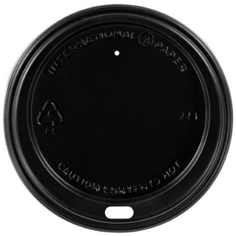 Graphic Packaging Black Dome Sipper Lid For 10/12/16/20/24 Ounce Hot ...