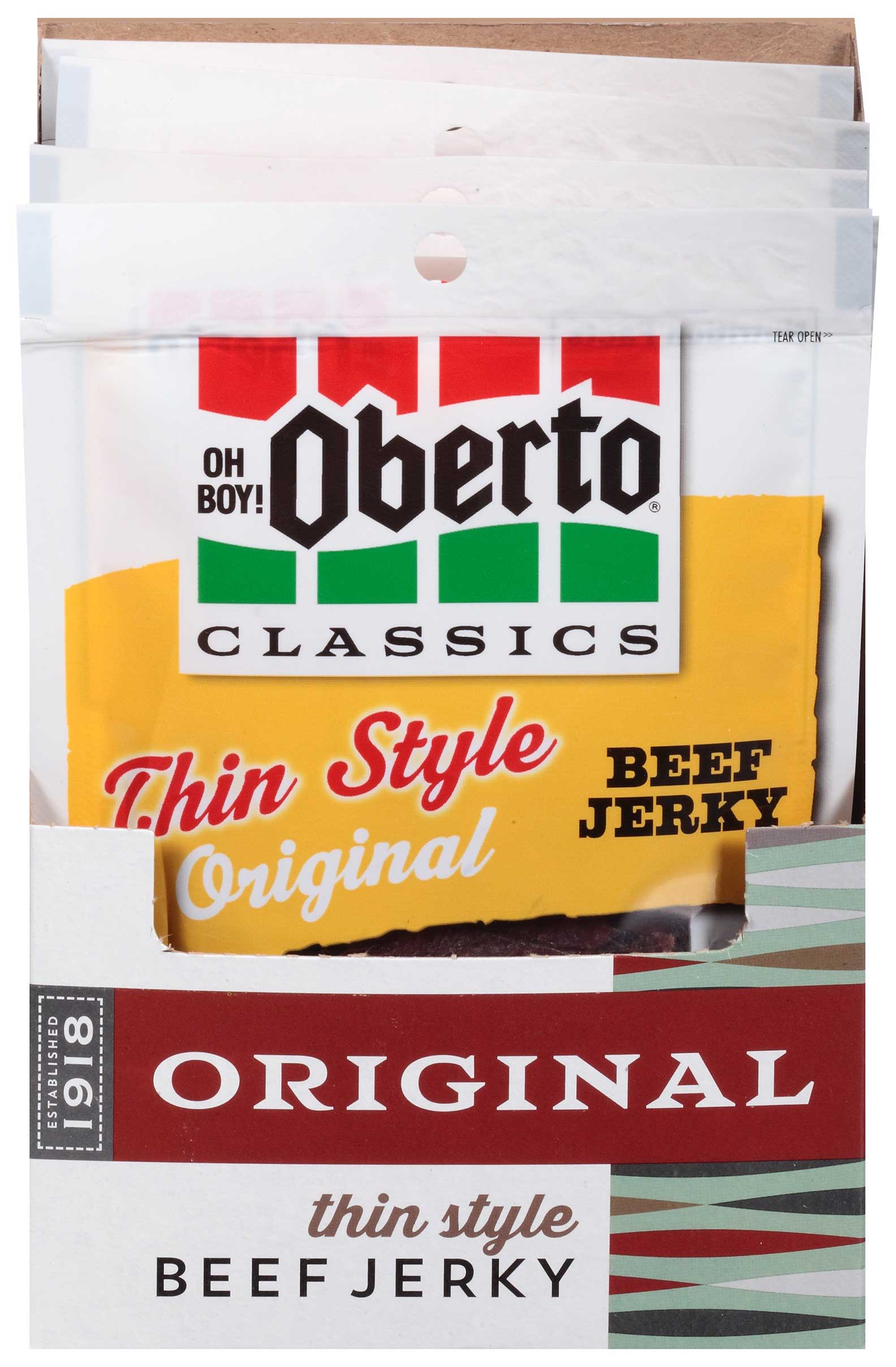 Oberto Peppered Thin Style Beef Jerky Case | FoodServiceDirect