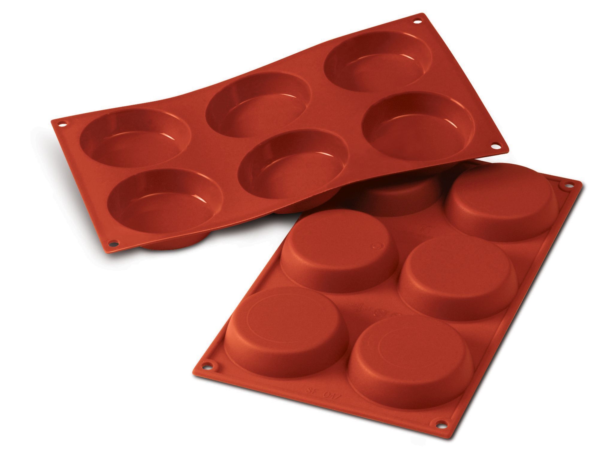 Silikomart SiliconFlex Alimentary Silicone 6 Cavities Flan Mold, 2.75 ...