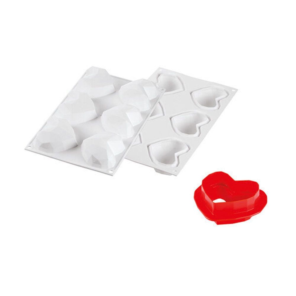 Silikomart CurveFlex 6 Cavities Amorini Origami Mold with Cutter, 3.71 ...