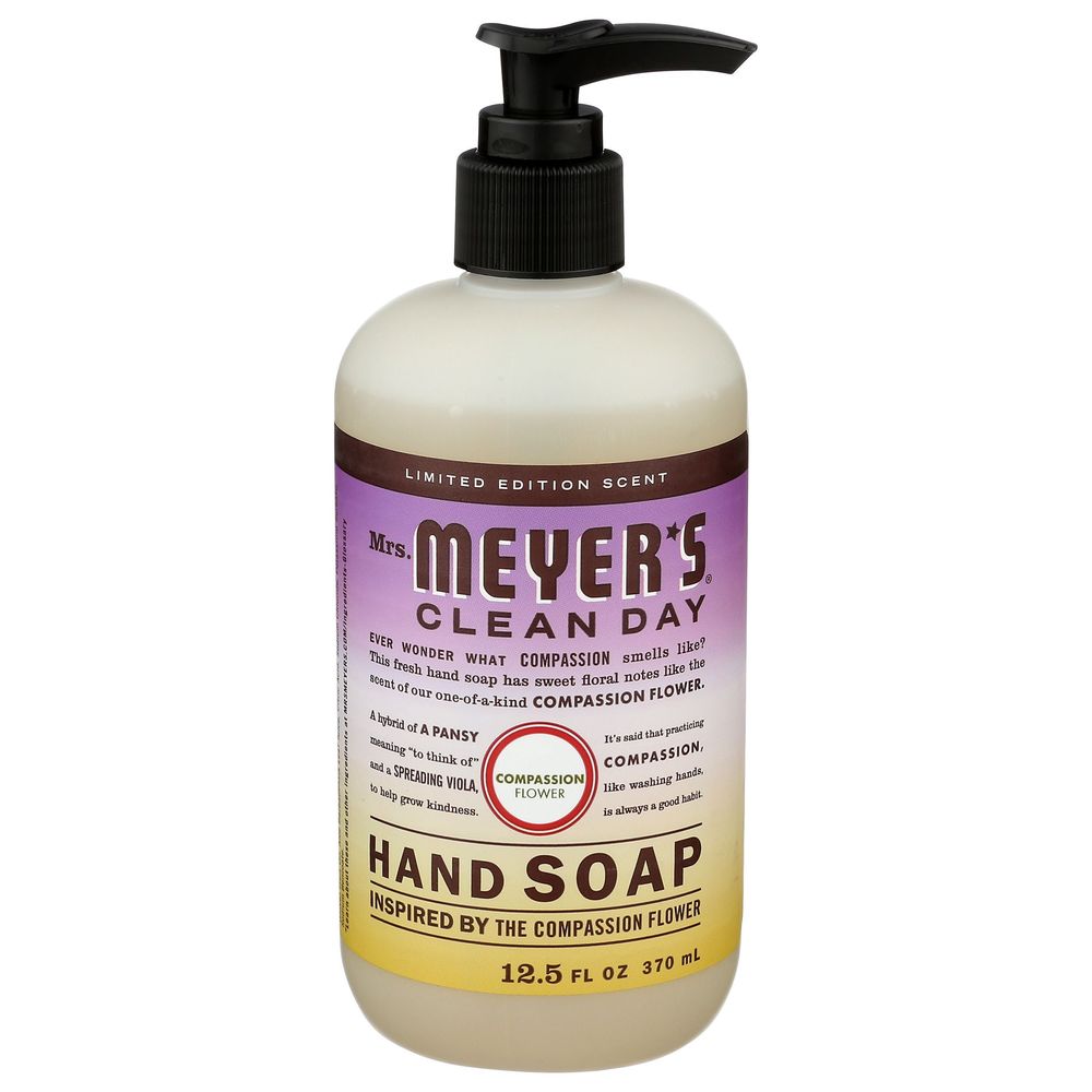 Mrs Meyers Clean Day Compassion Flower Liquid Hand Soap, 12.5 Fluid ...