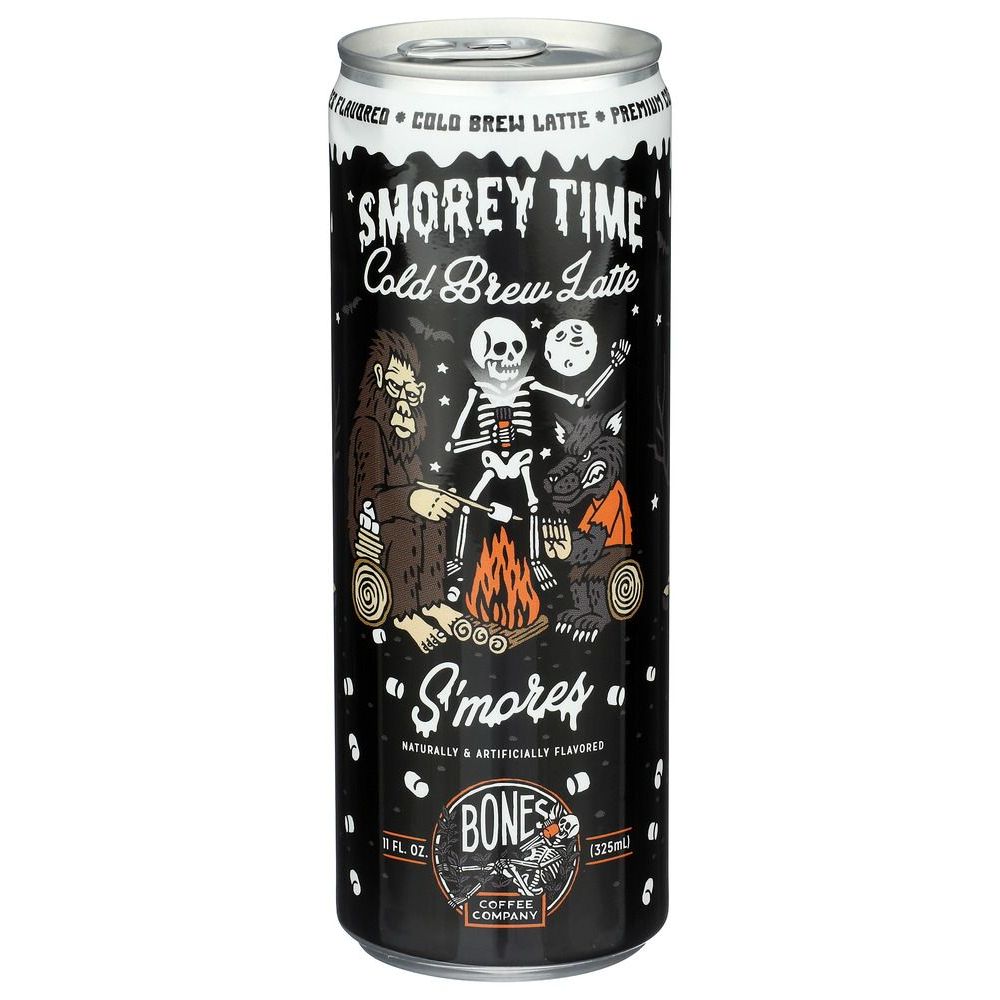 Bones Coffee Smorey Time Cold Brew Latte, 11 Fluid Ounce -- 12 per case