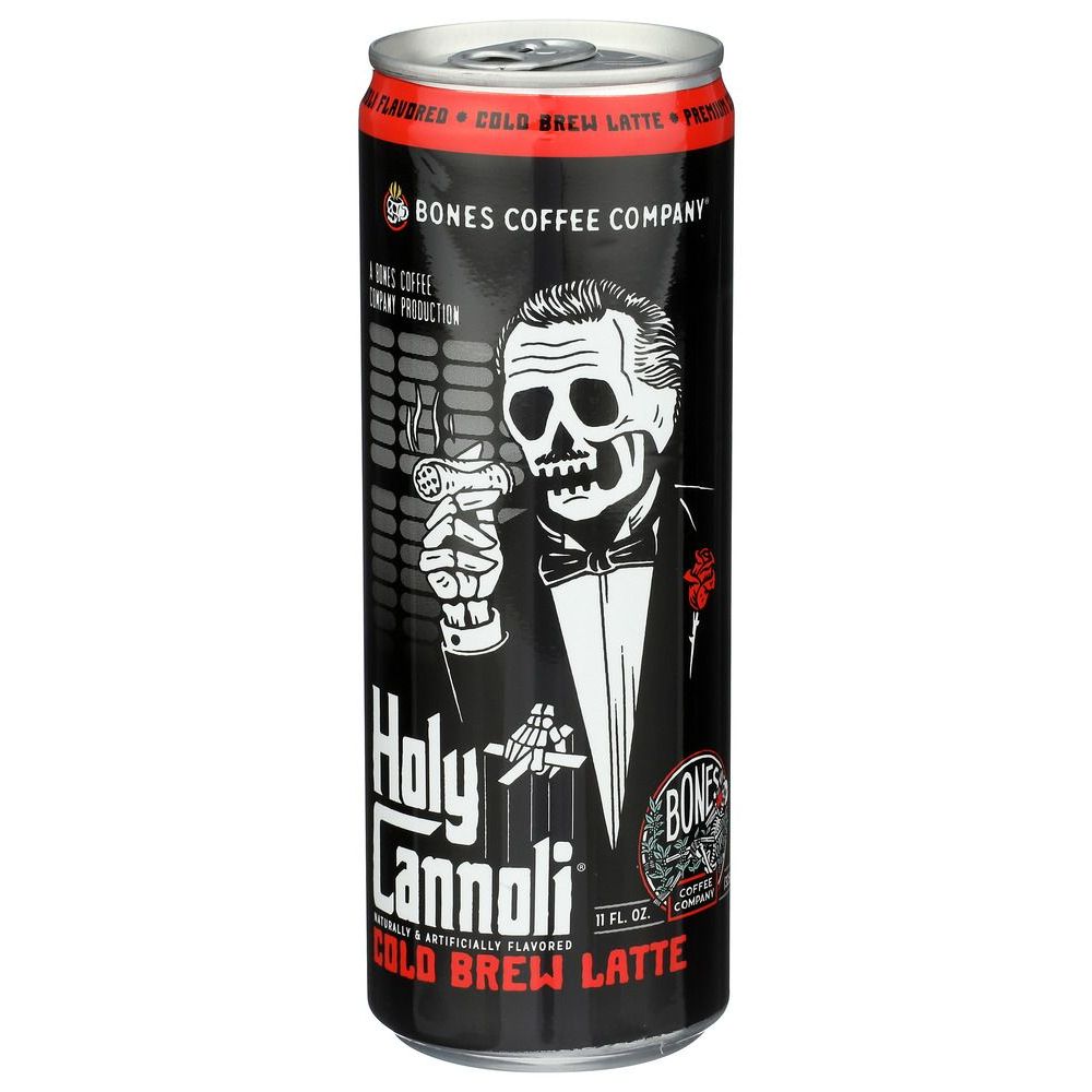 Bones Coffee Holy Cannoli Cold Brew Latte, 11 Fluid Ounce -- 12 per case
