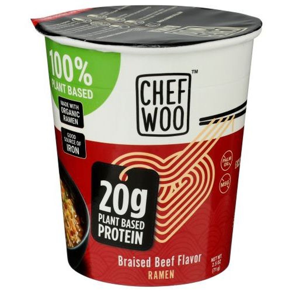 Chef Woo Braised Beef Flavor Ramen, 2.5 Ounce -- 12 per case