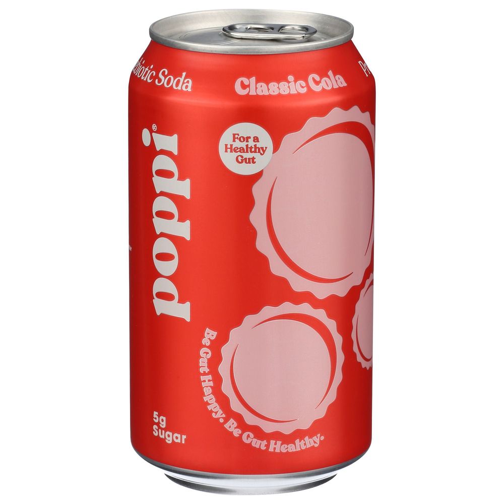 Poppi Classic Cola Prebiotic Soda, 12 Fluid Ounce -- 12 per case