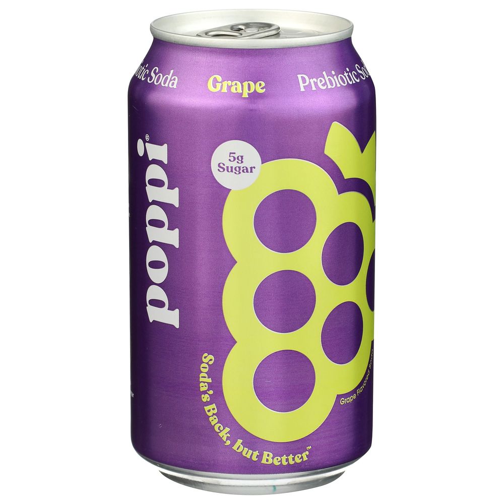 Poppi Grape Prebiotic Soda, 12 Fluid Ounce -- 12 per case