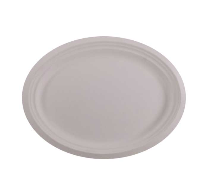 KITCH 24/7 White Oval Molded Fiber Plate, 12.5 inch x 10 inch ...