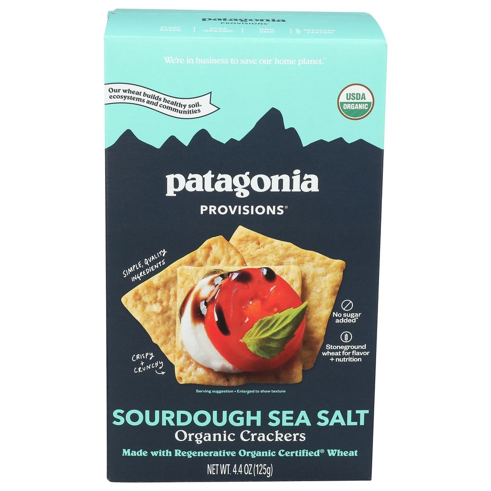 Patagonia Provisions Organic Sourdough Sea Salt Crackers, 4.4 Ounce ...