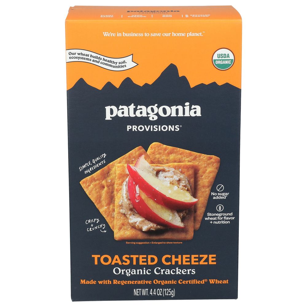 Patagonia Provisions Organic Vegan Cheddar Cheese Crackers, 4.4 Ounce ...
