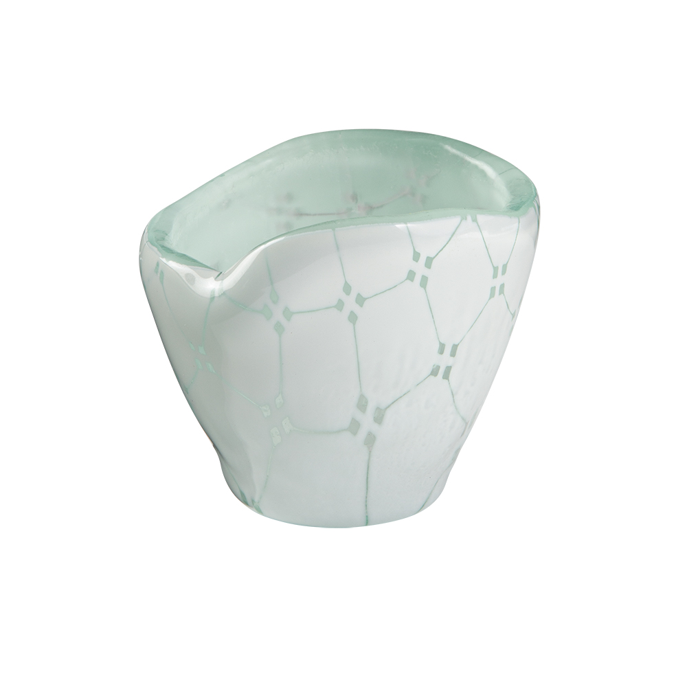 Rosseto Kalderon Zenit White Mini Round Deep Narrow Handmade Glass Bowl ...