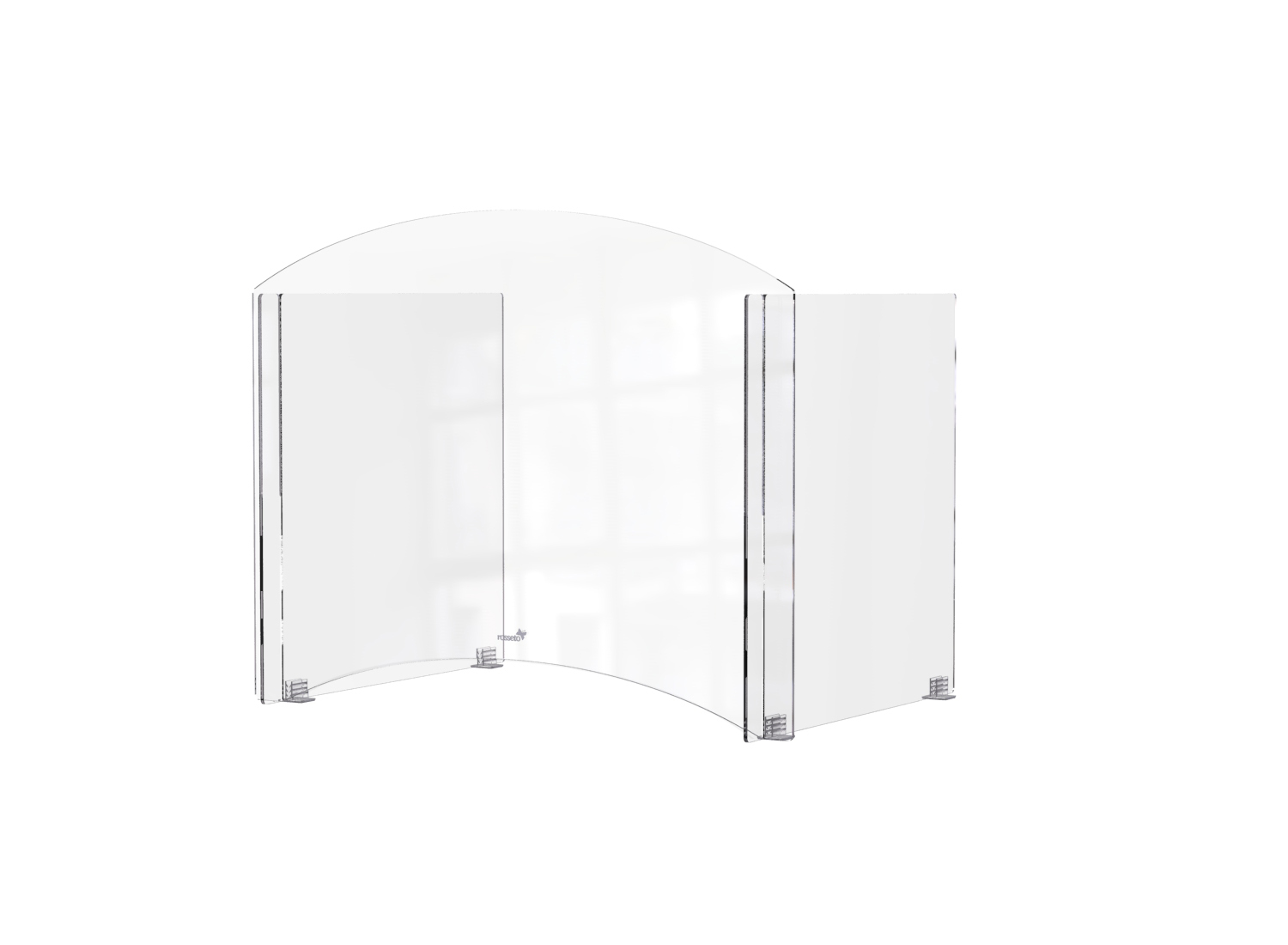 Rosseto Avant Guarde Clear Student Desk Shield with Pass Through, 24 X ...