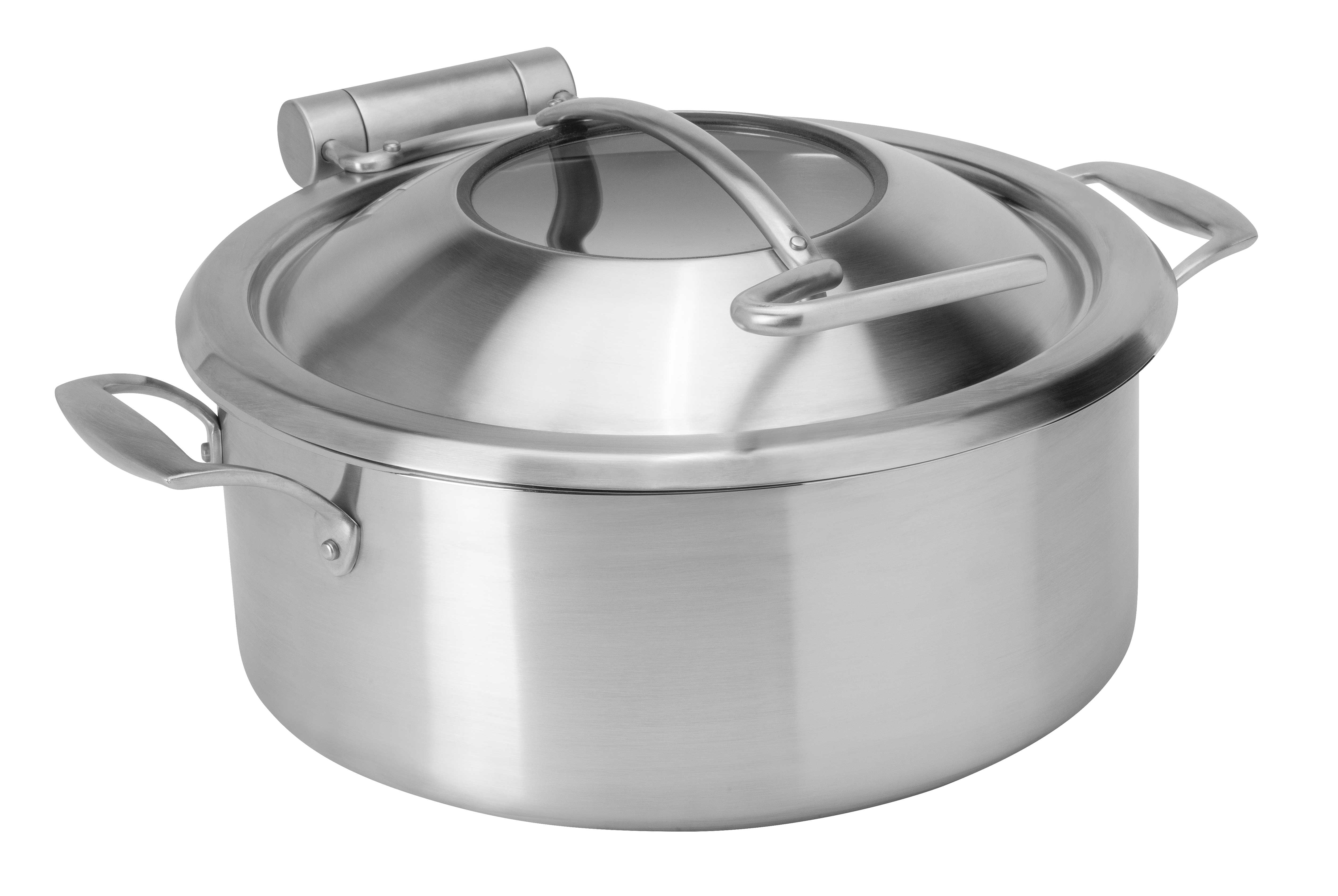 Rosseto Home Style Stainless Steel Chafing Pot with Soft Closing Lid ...