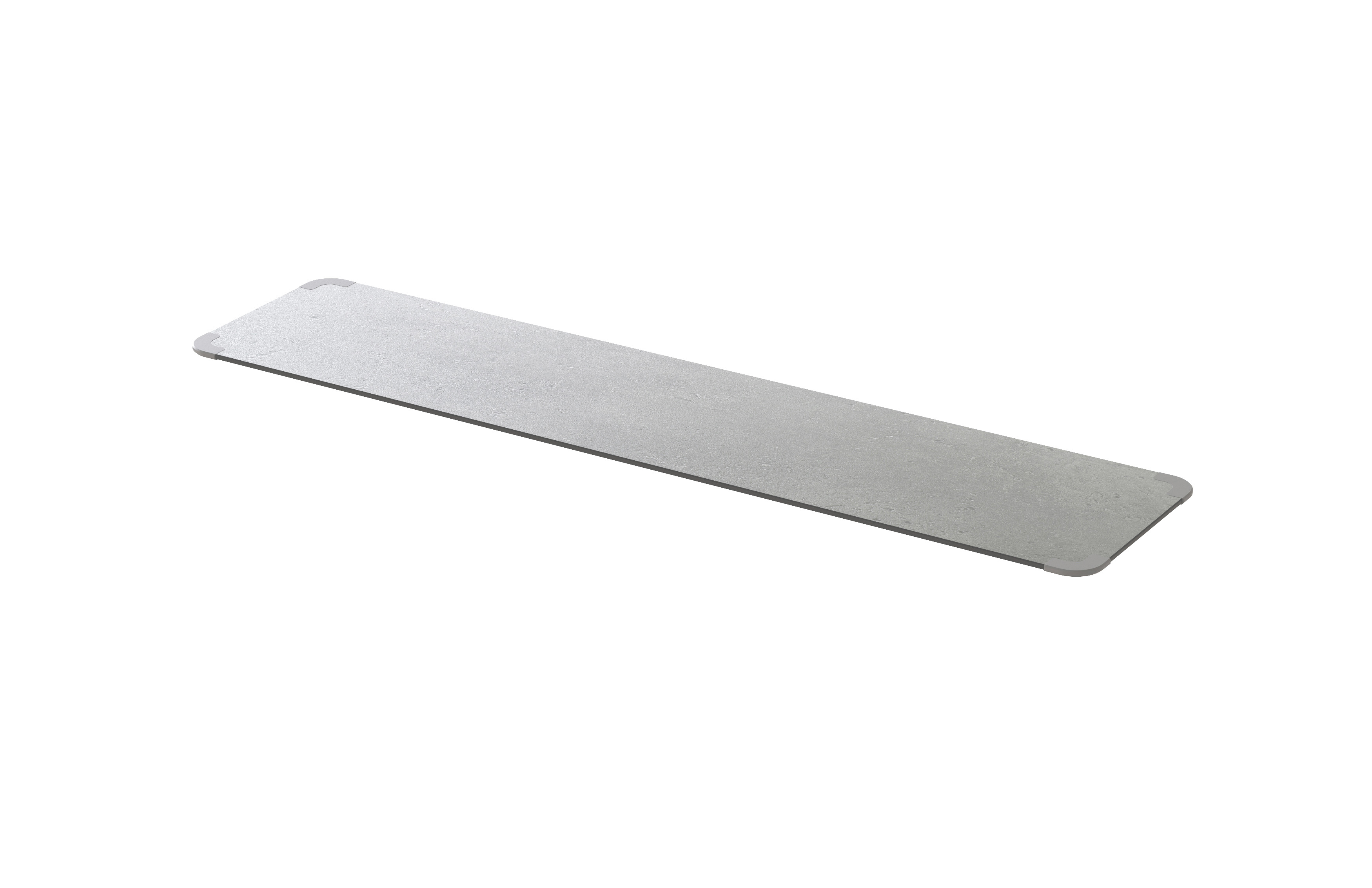 Rosseto Modulite Concrete Gray Rectangular HPL Table Shelf, 59 × 13.85 ...