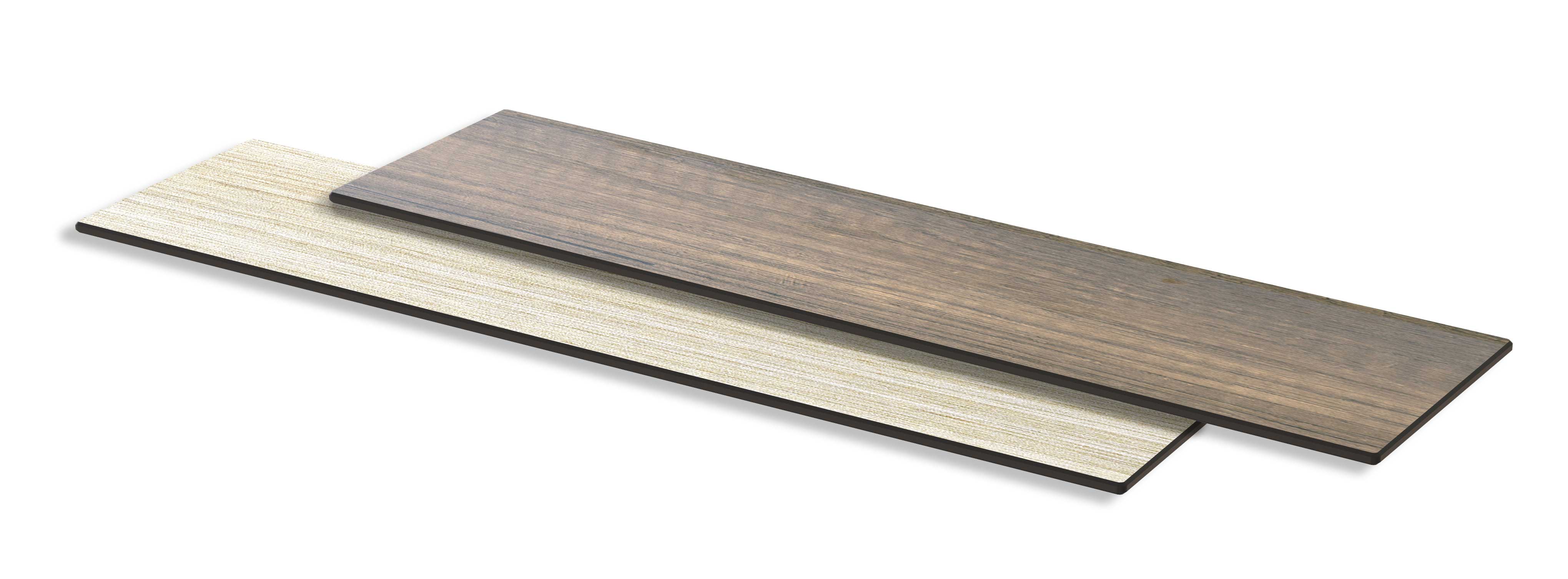 Rosseto Walnut/Natural Wood Wide Reversible Rectangular HPL Surface, 31 ...