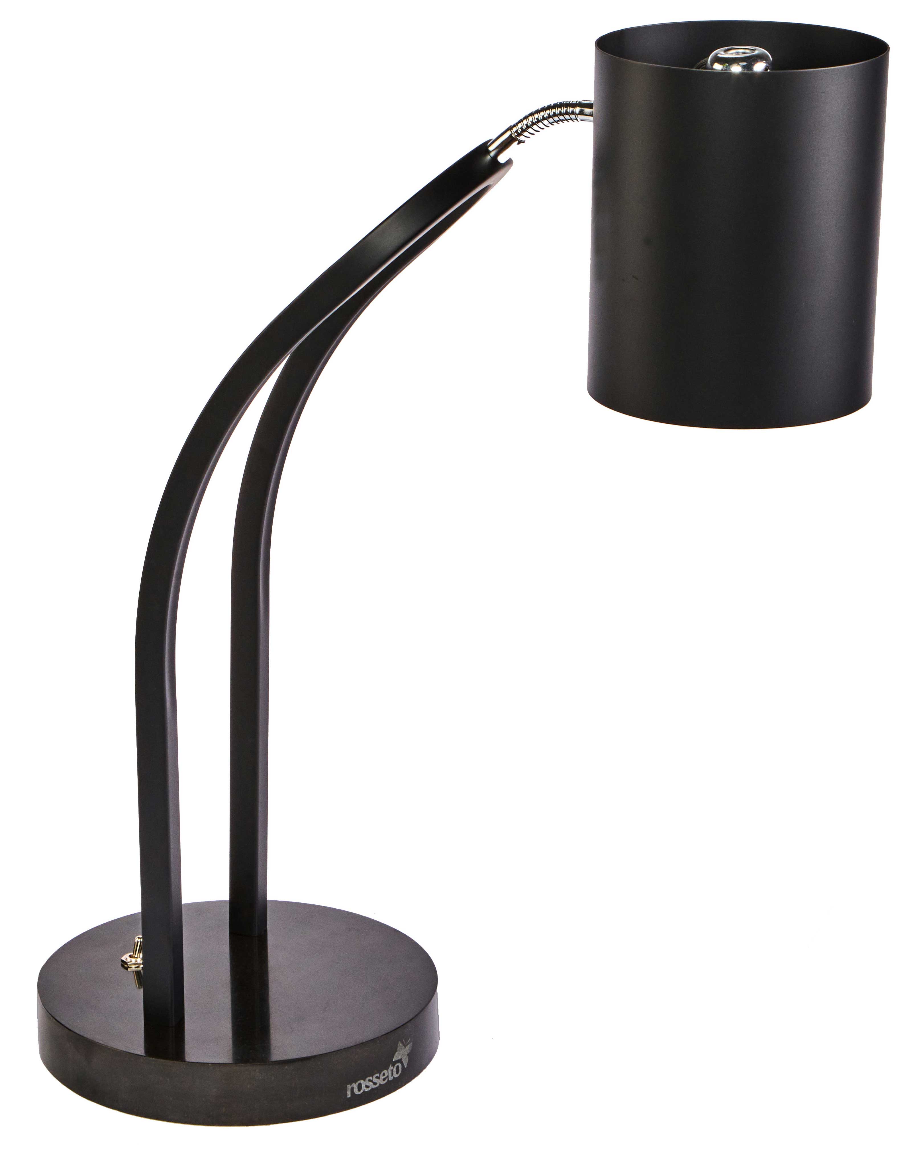 Rosseto Single Black Matte Heat Lamp with Black Metal Base and Plain ...