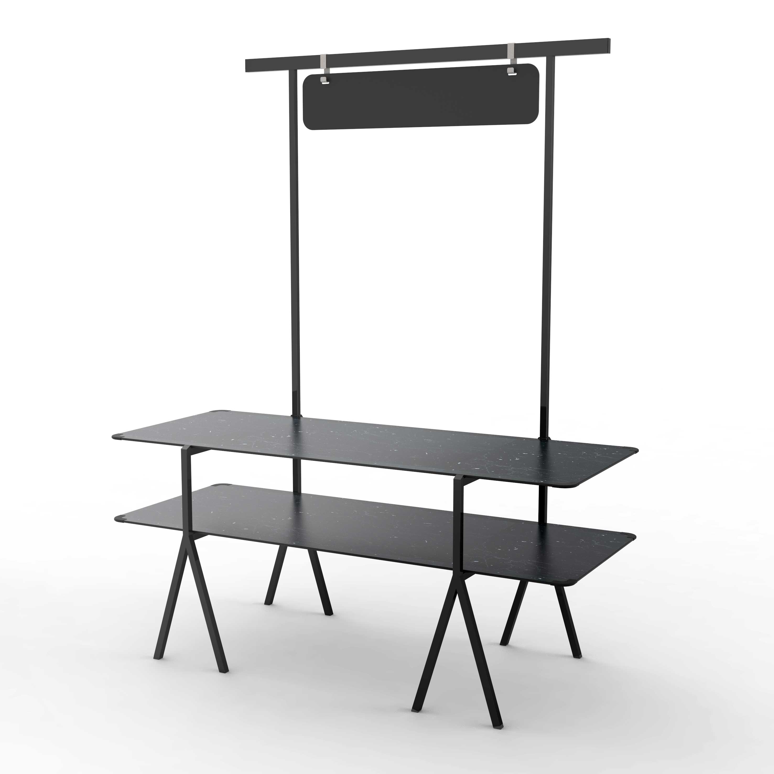 Rosseto Modulite 2 Level Kit with Black Marble 2 Table Top Chalkboard ...