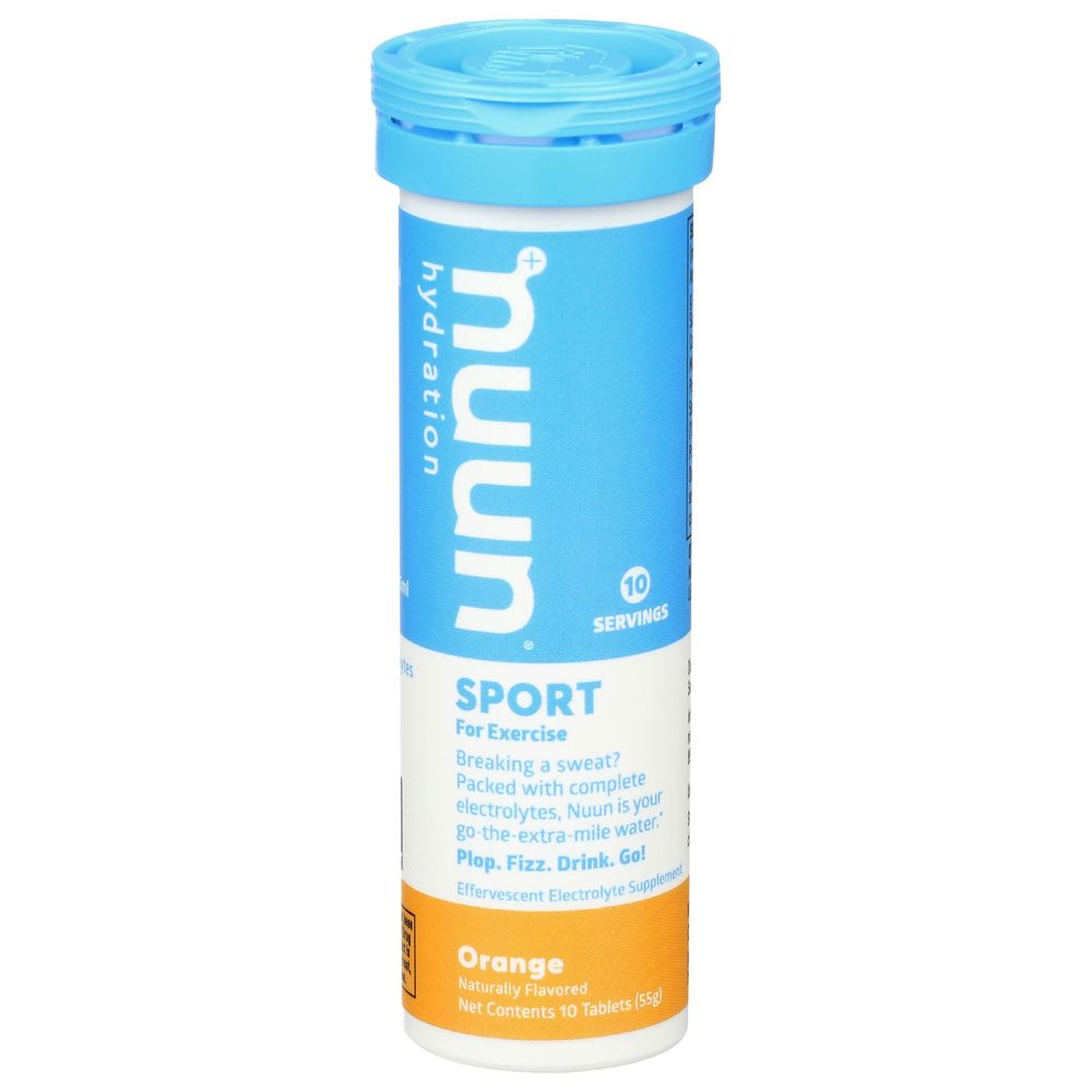 Nuun Orange Sport Hydration Tablet, 10 count -- 8 per case