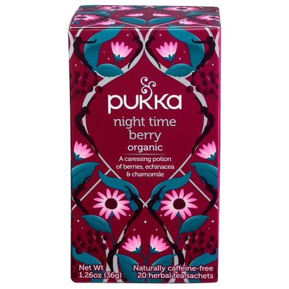 Pukka Organic Night Time Berry Herbal Tea, 20 tea bag -- 4 per case