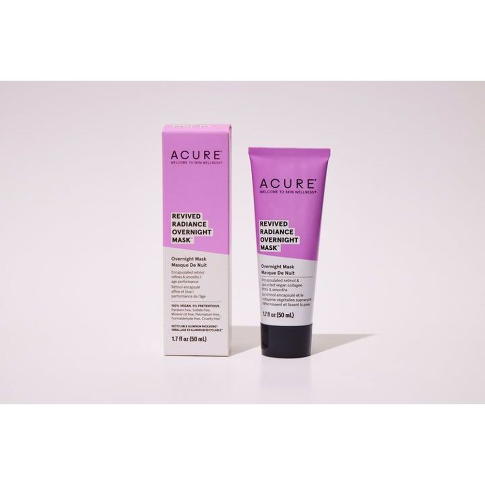 Acure Revived Radiance Overnight Mask, 1.7 Fluid Ounce