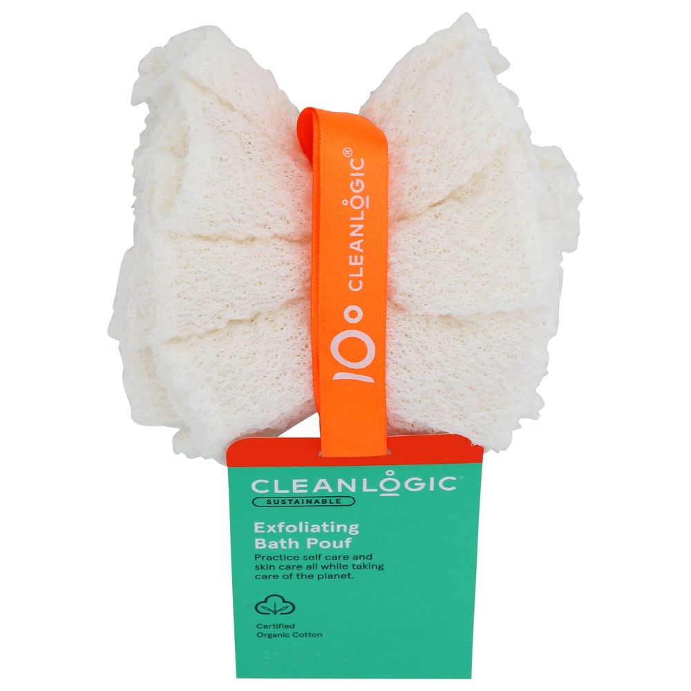 Cleanlogic Sustainable Exfoliating Bath Pouf -- 12 per case