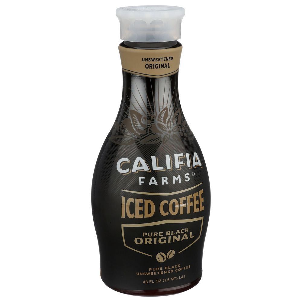 Califia Farms Original Pure Black Iced Coffee 48 Fluid Ounce 6 per case