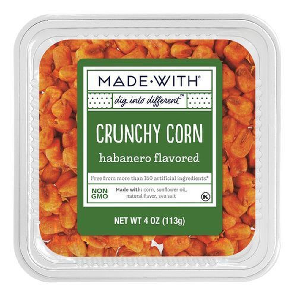 Made With Habanero Flavored Crunchy Corn, 4 Ounce Tub -- 12 per case