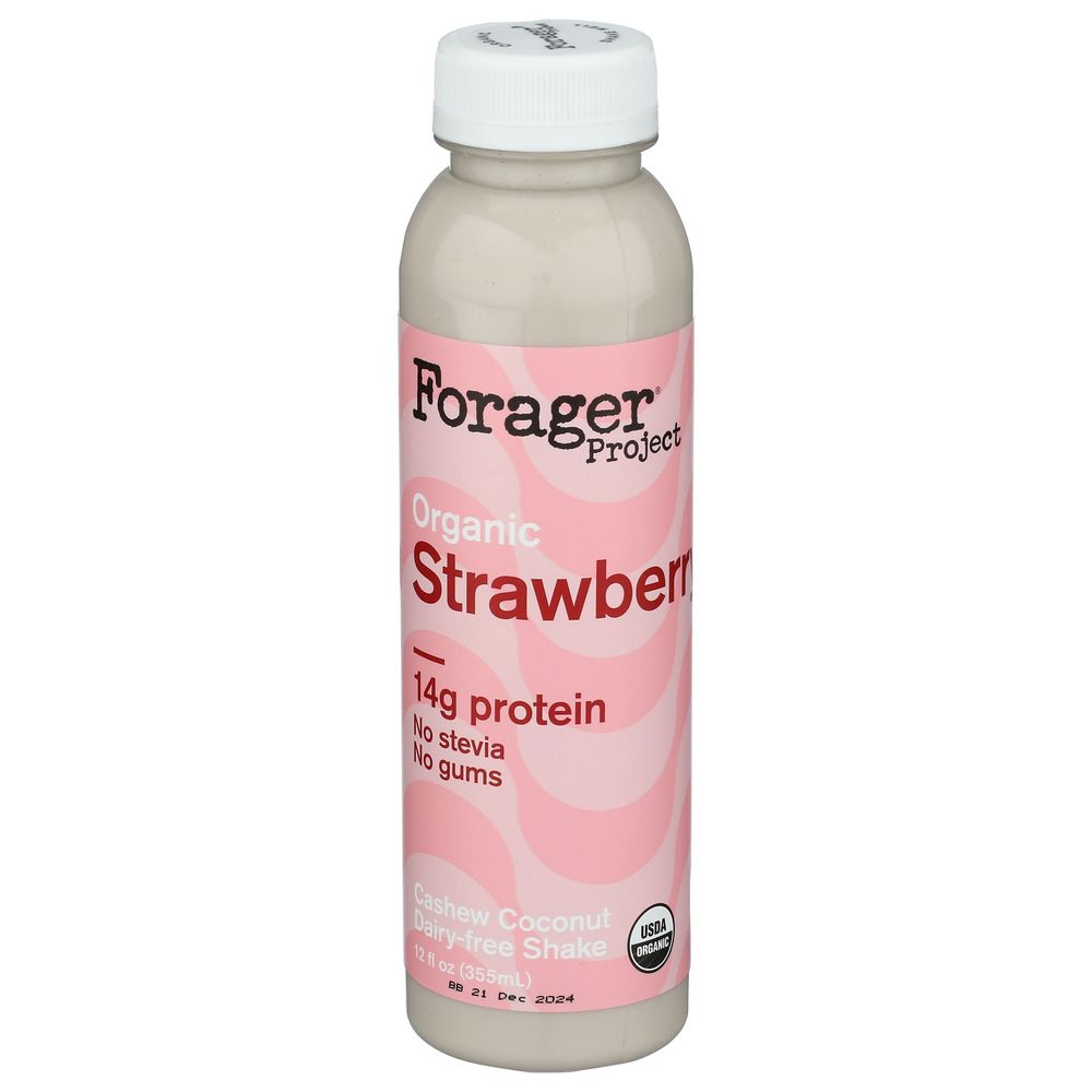Forager Organic Strawberry Protein Shake, 12 Fluid Ounce -- 6 per case
