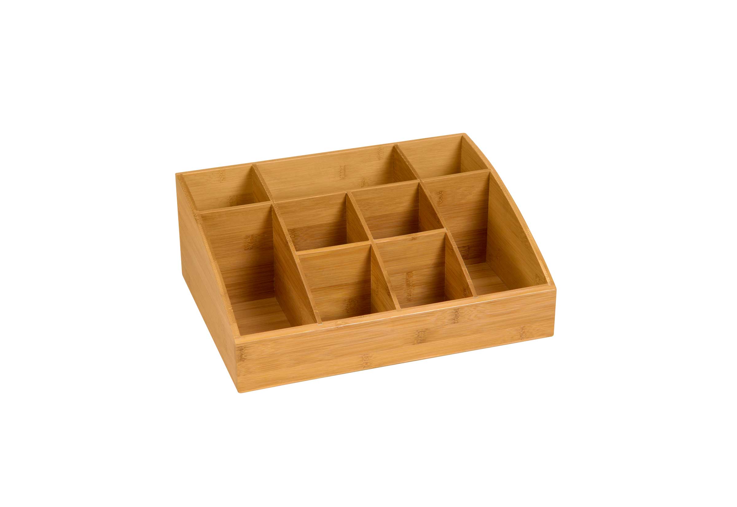 Rosseto Nine-Compartment Bamboo Tabletop Display Organizer, 16 x 12 x 6 ...