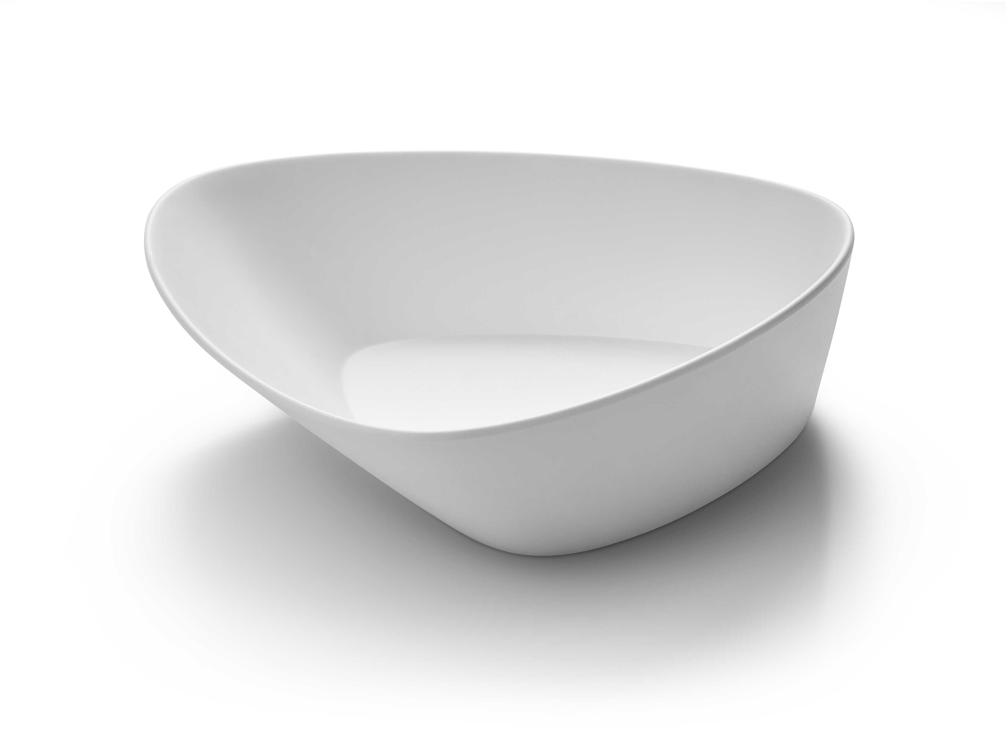 Rosseto White Large Triangle Melamine Bowl, set of 3