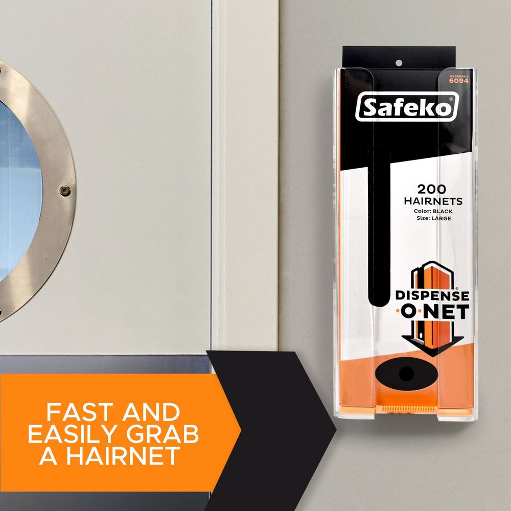 Safeko Wall Mount Dispense-O-Net Lightweight Hairnet System