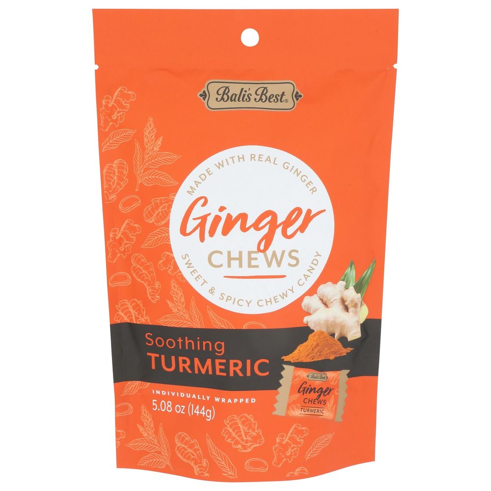 Balis Best Original Soothing Turmeric Ginger Chews, 5.08 Ounce -- 12 ...
