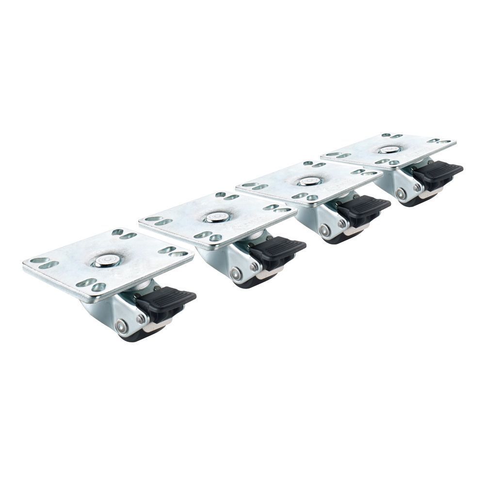 Krowne 2 inch Overall 3.5 x 3.5 inch Plate Casters with 1 inch Wheels ...