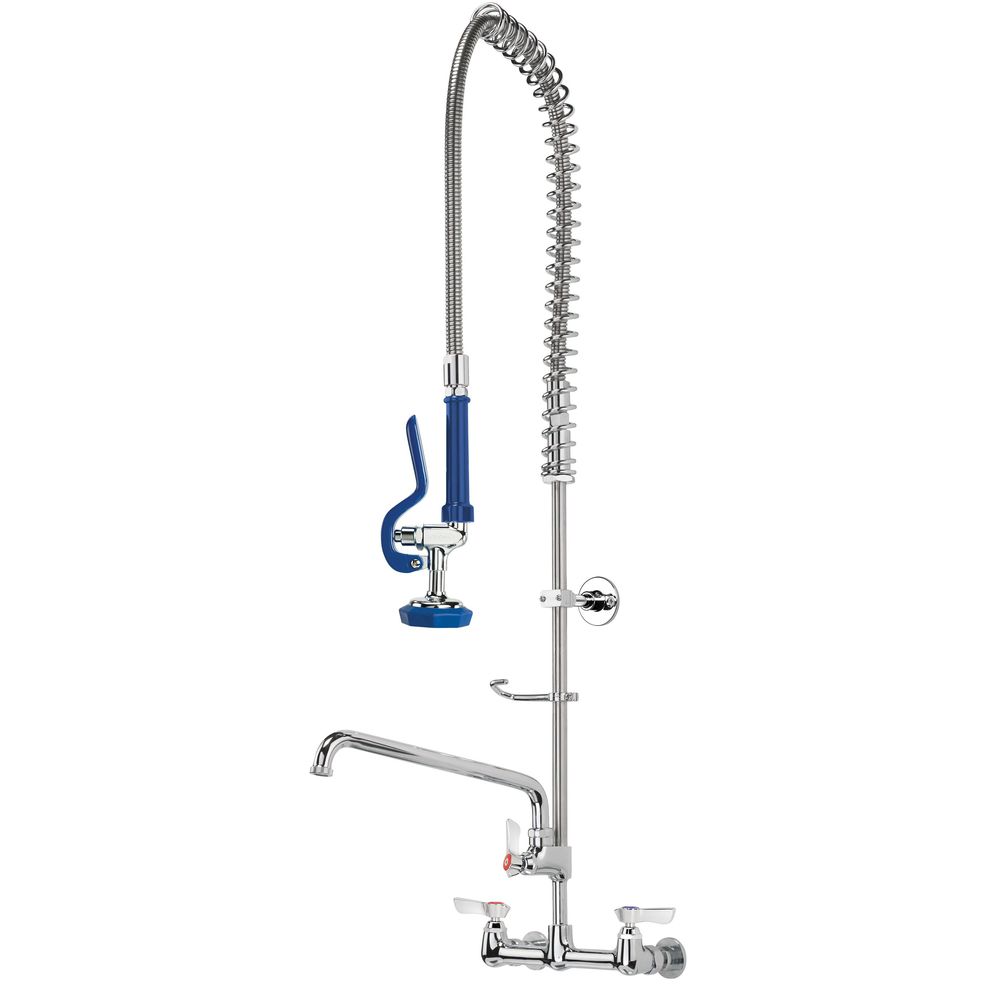 Krowne Silver Series 8 inch Center Wall Mount Pre-Rinse with 12 inch ...