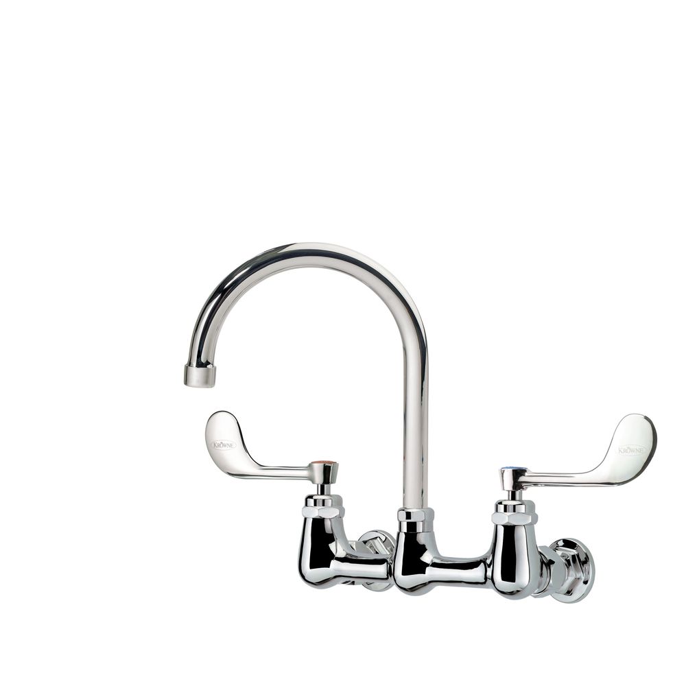 Krowne Royal Series 8 inch Center Wall Mount Faucet with 6 inch Wide ...