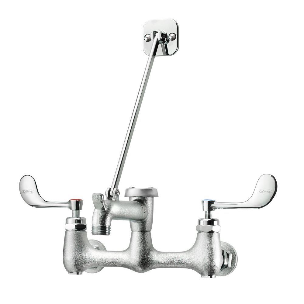 Krowne Royal Series 8 inch Center Wall Mount Service Sink Faucet with ...