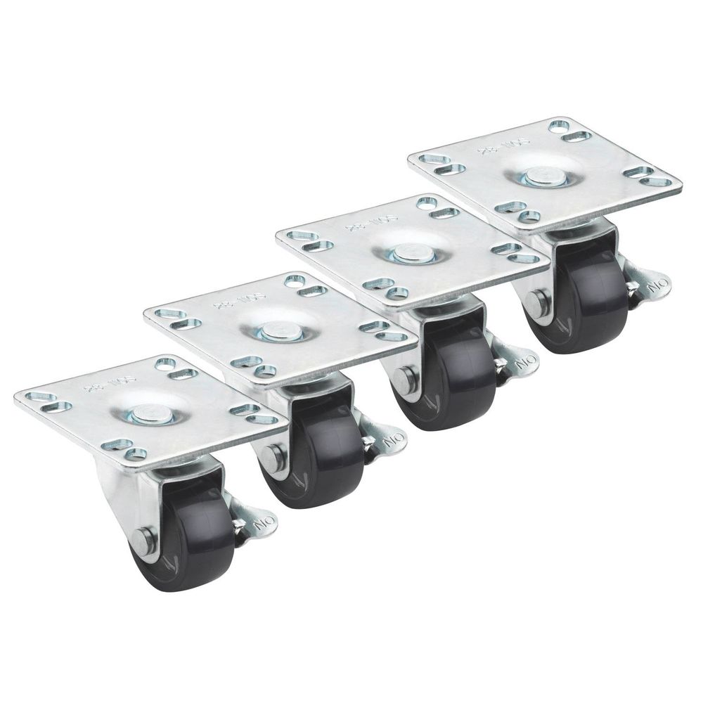 Krowne Universal 3 inch Overall Ultra Low Profile Plate Caster with ...