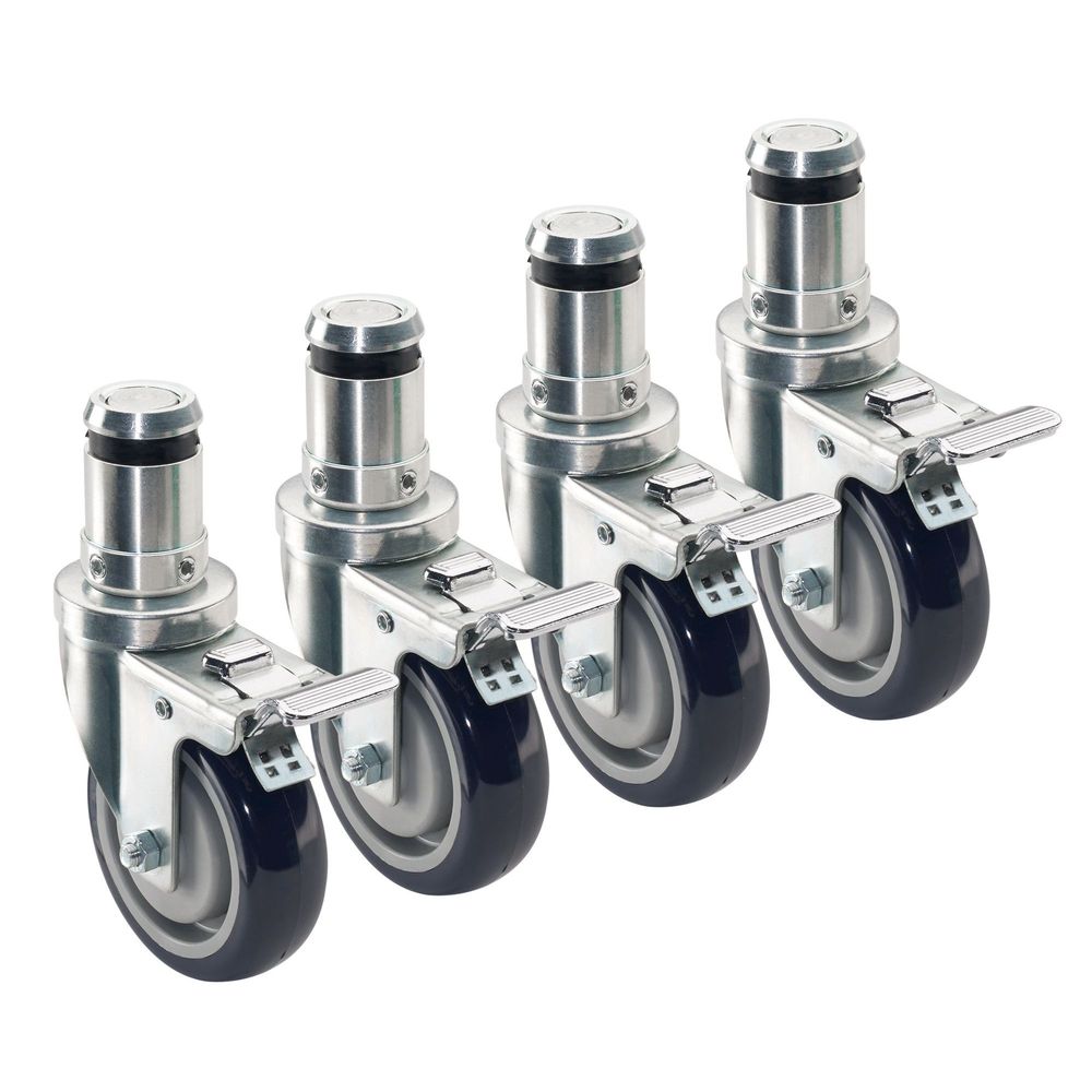 Krowne 5 inch - 6.25 inch Heavy Duty Adjustable Height Stem Caster with ...