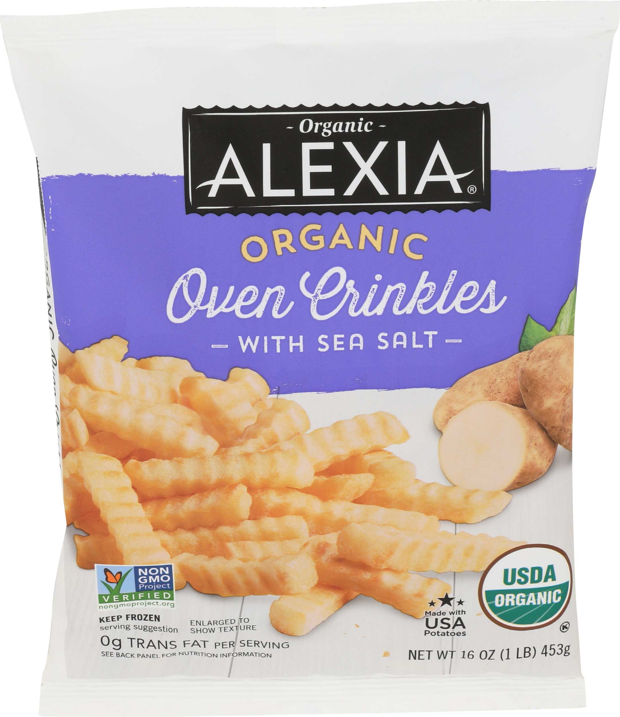 Alexia Foods Organic Classic Oven Crinkle Fry, 16 Ounce -- 12 per case.